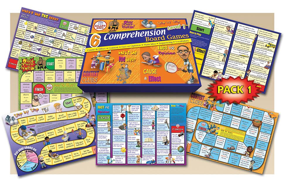 Reading Comprehension Board Games Level 1 Comprehension| Literacy ...