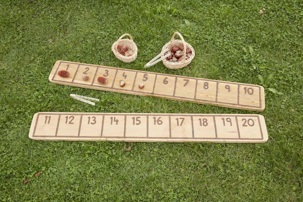 Natural Number Line Rustic Planks - Set of 2 – EASE