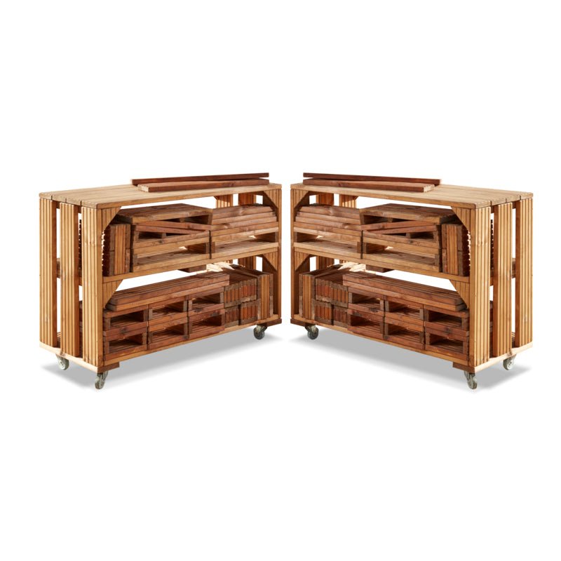 Complete 2 Big Block Trolleys And 50 Blocks Set, EASE Outdoor Play