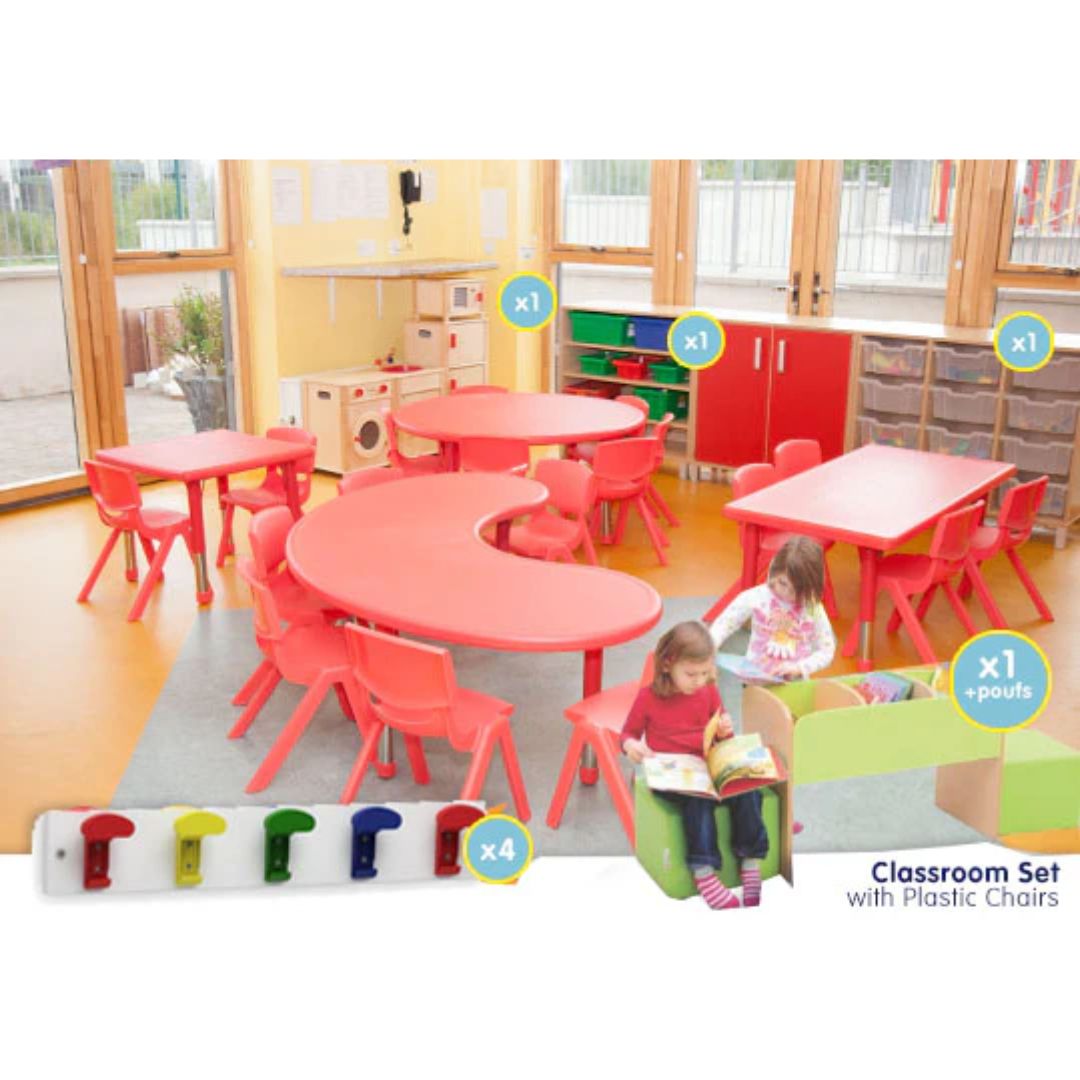 EASE Classroom with Plastic Chairs 38cm Room Kit Outs| Table & Chair ...
