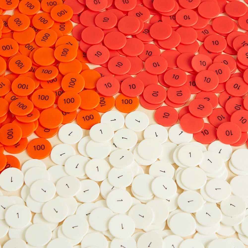Place Value Counters Hundreds, Tens & Units 1125pk Curriculum ...