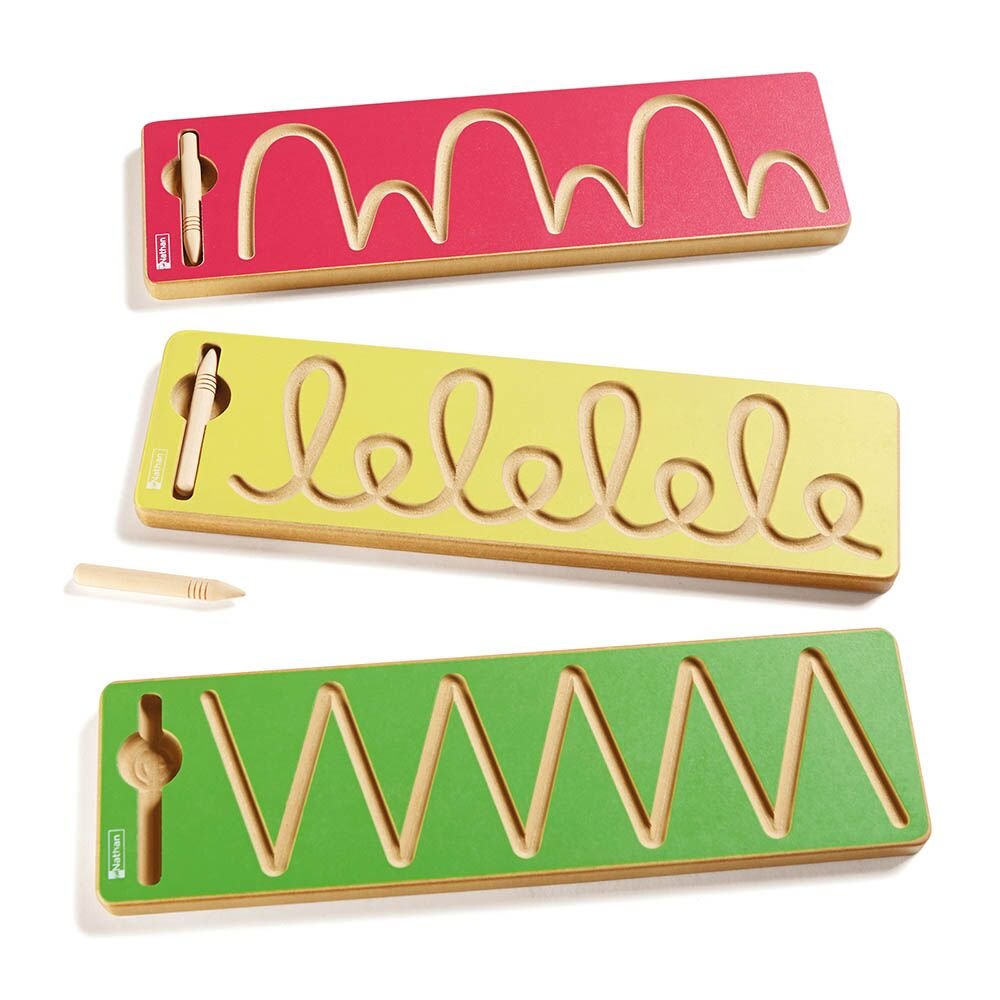 Pre Writing Tracing Patterns Wooden Stencils 3pk Communication ...