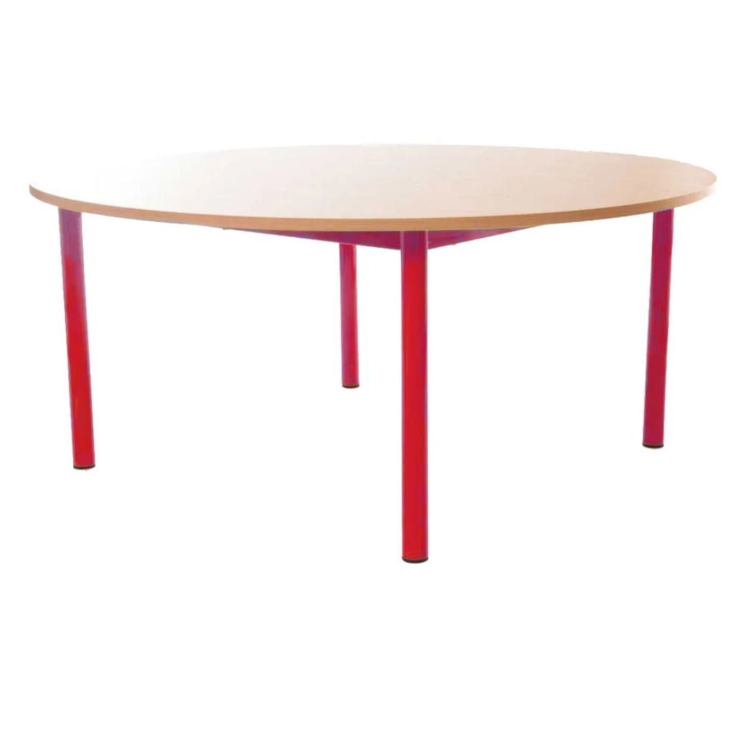 Steel Legged Round Table -Red 59cm – EASE