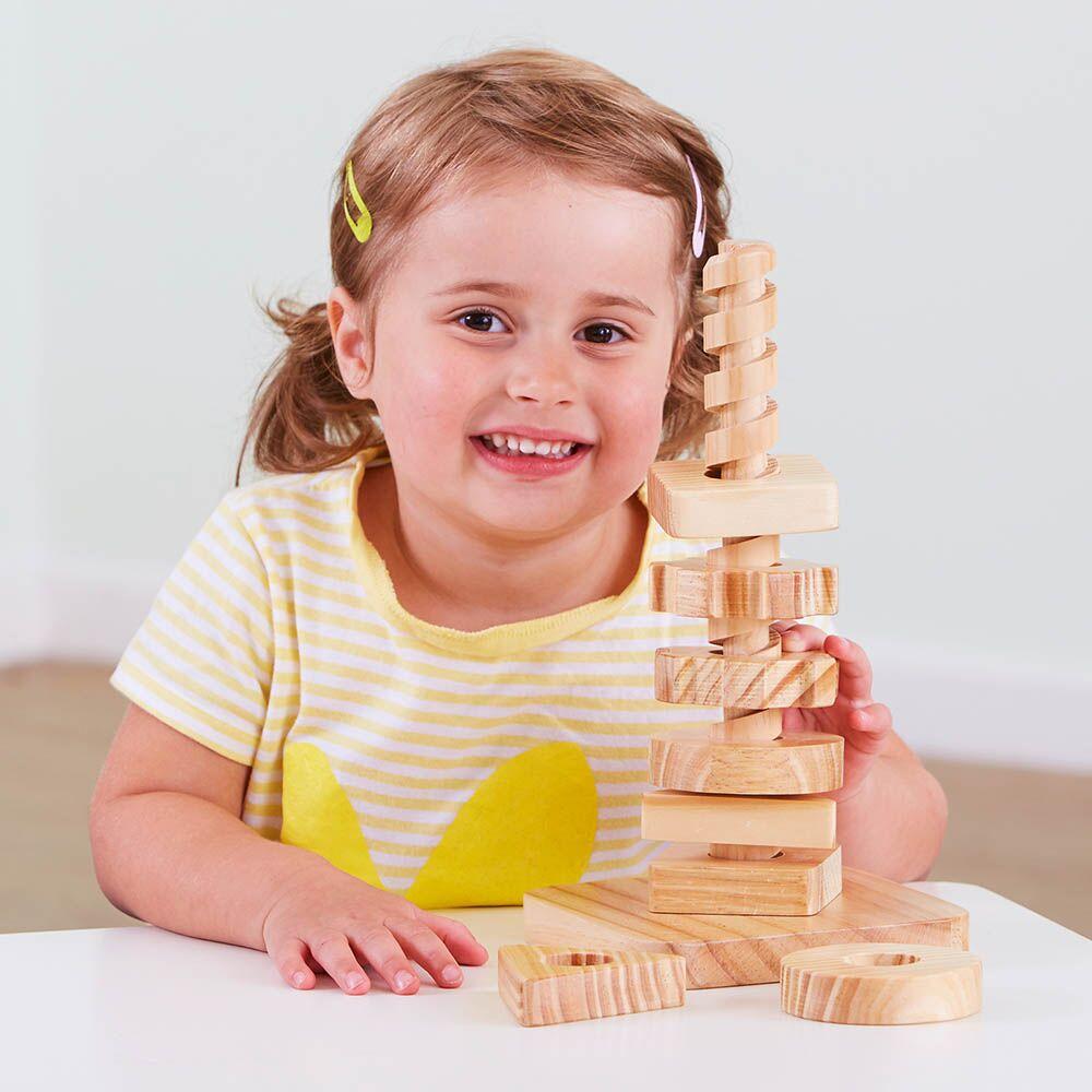 Wooden Twist & Turn Tower Babies & Toddlers| Early Years| Manipulative ...