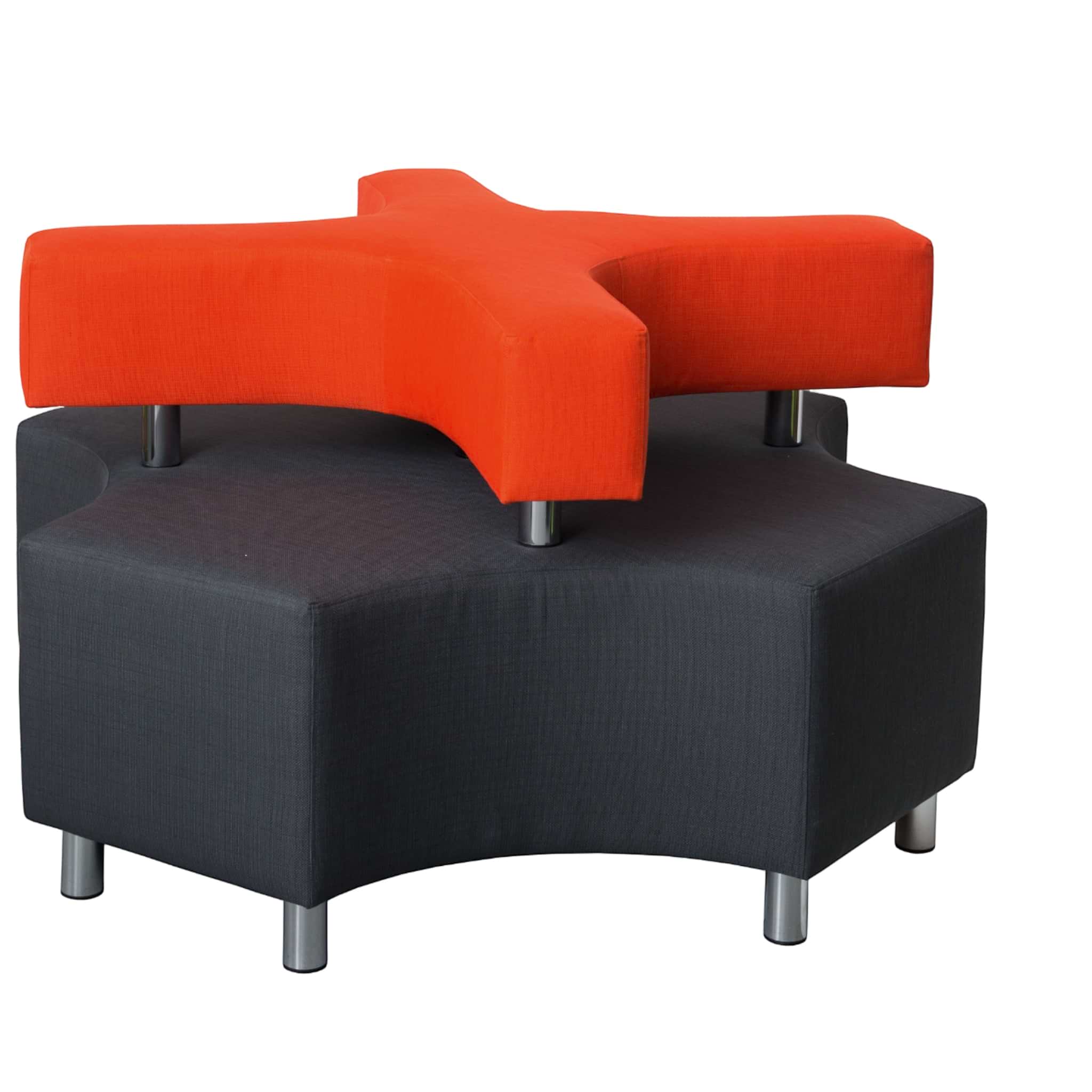 X Shaped Sofa - Black/Red – EASE